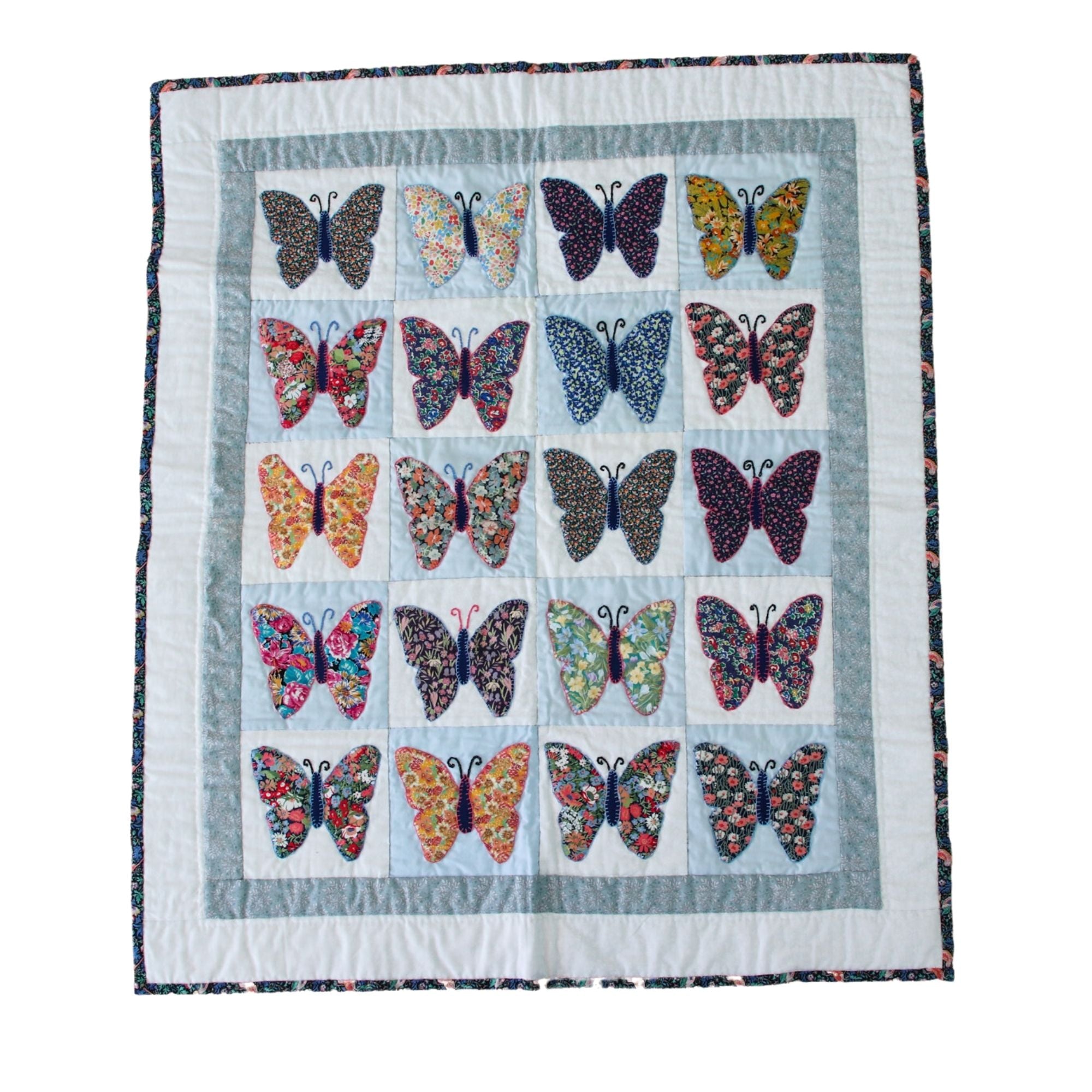 Children's Handmade Quilt Butterfly Quilt | Fine Cell Work