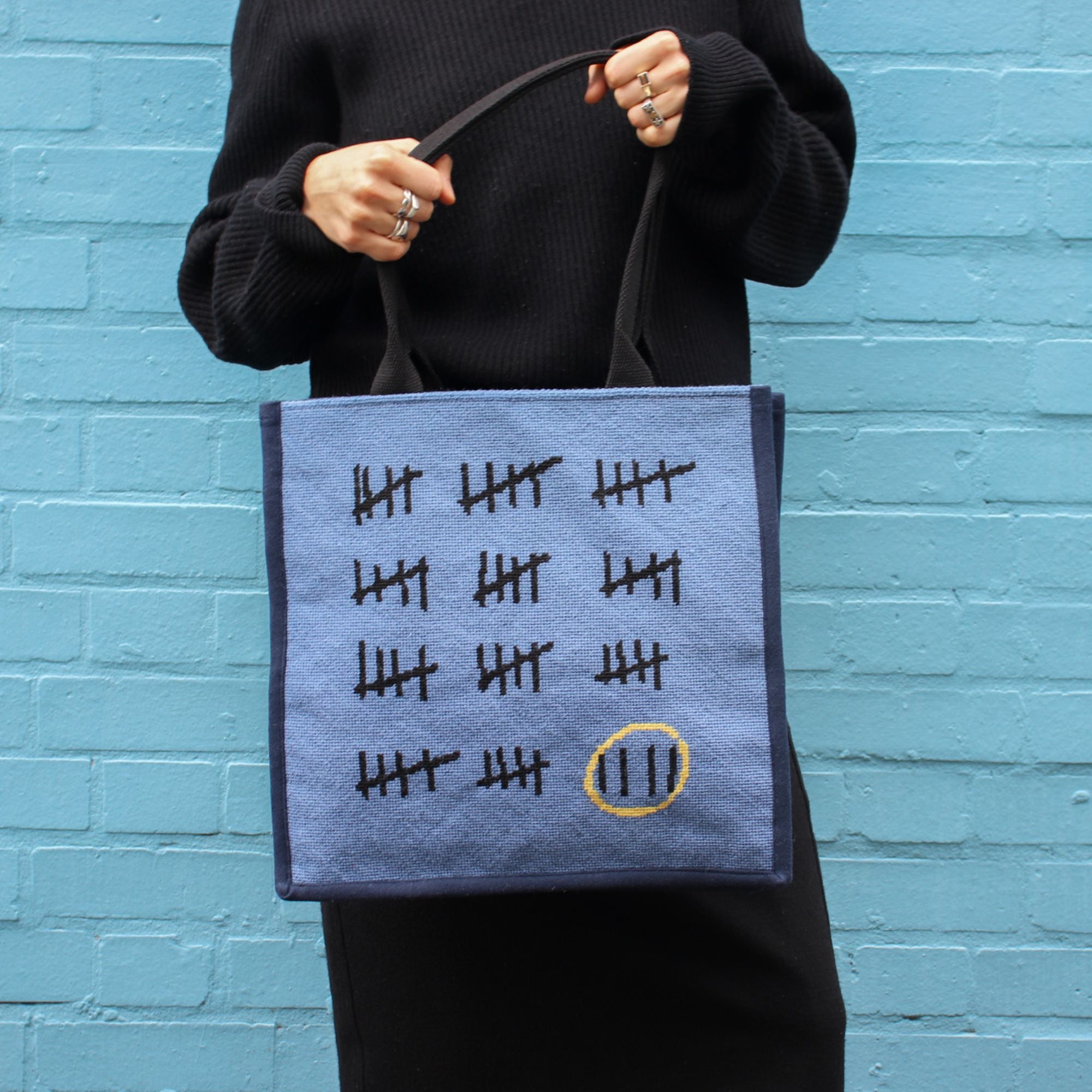 Blue Prison Calendar Needlepoint Tote Bag by A.A. Gill – Fine Cell Work