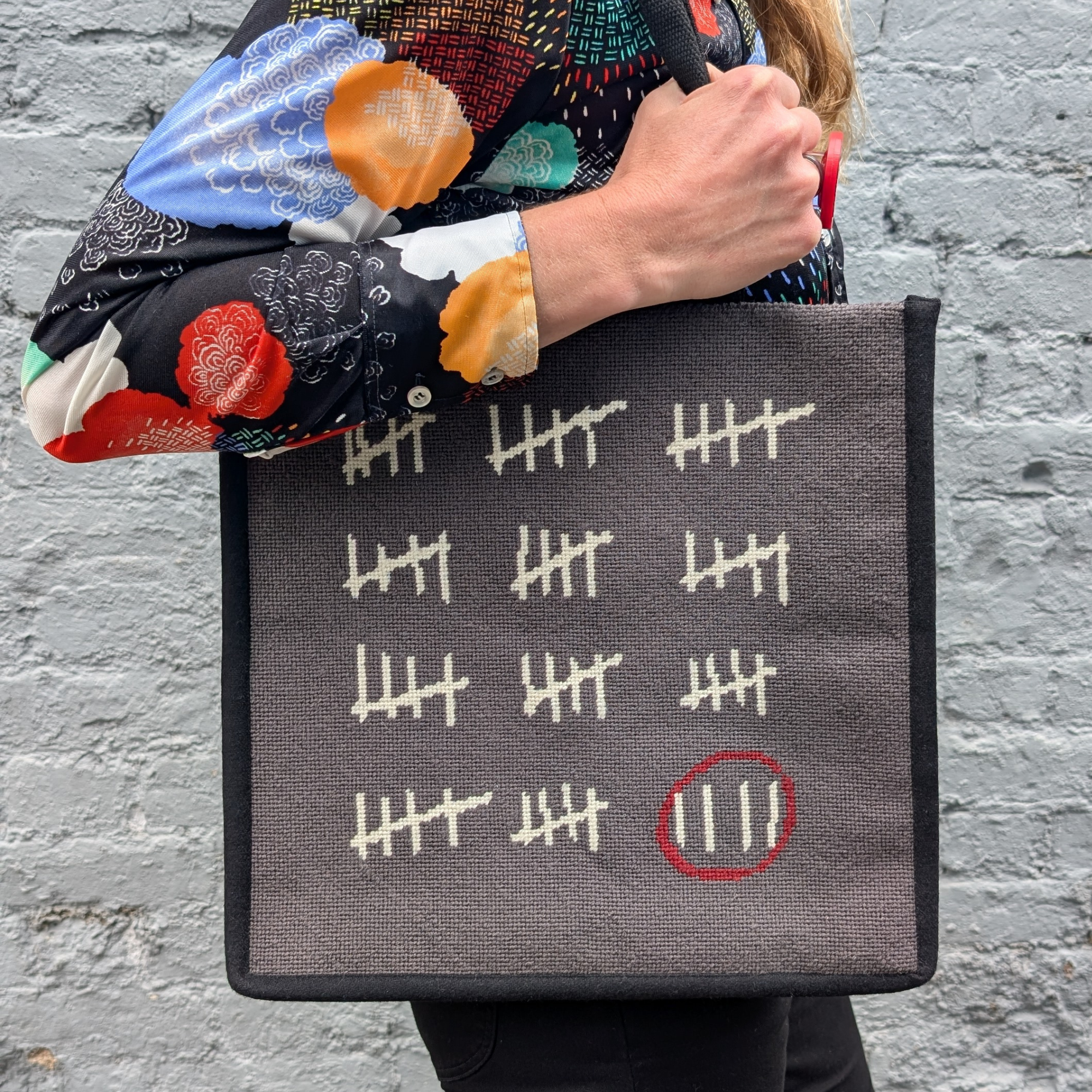 Grey Prison Calendar Needlepoint Tote Bag by A.A. Gill – Fine Cell Work