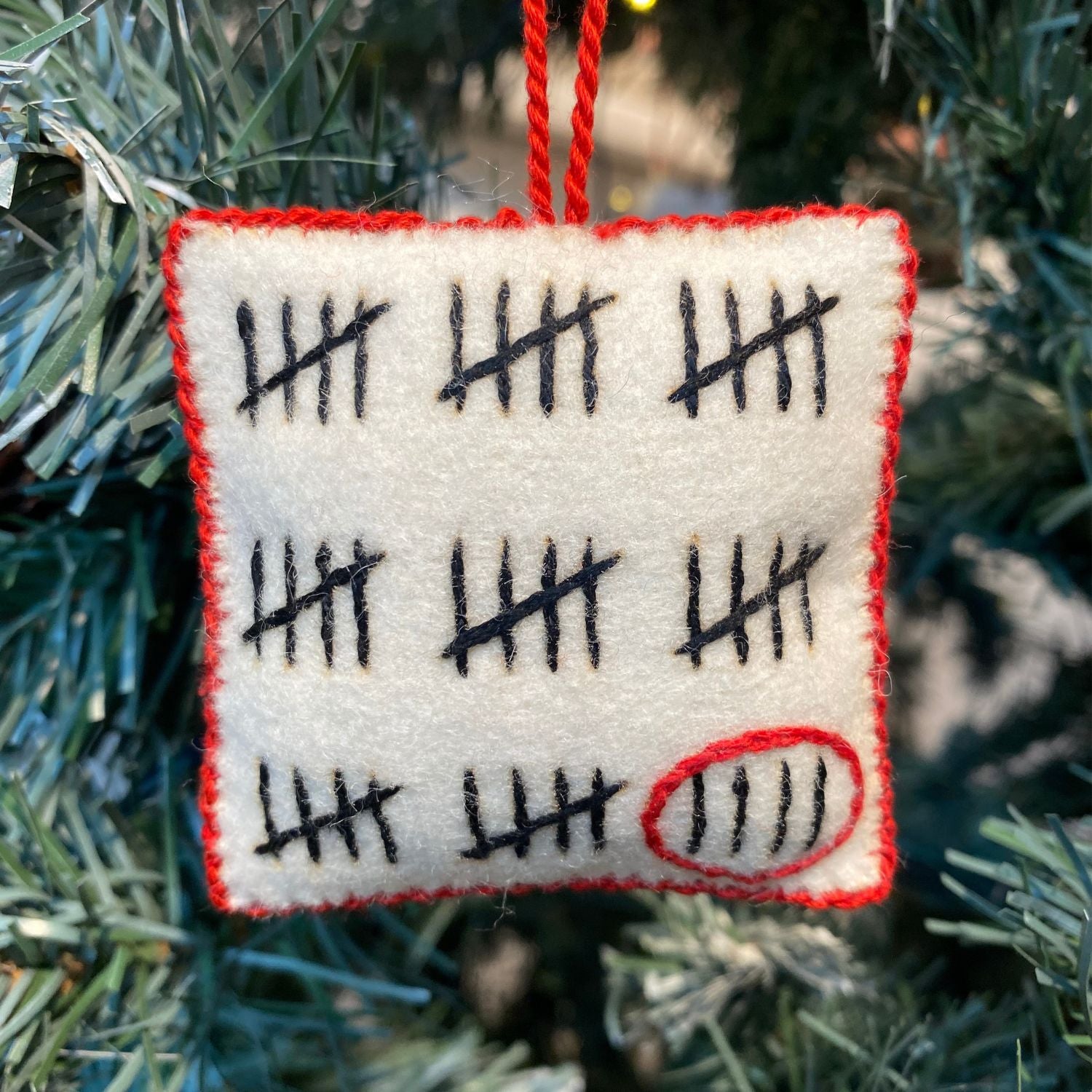 Prison Calendar Hand-Embroidered Christmas Decoration – Fine Cell Work