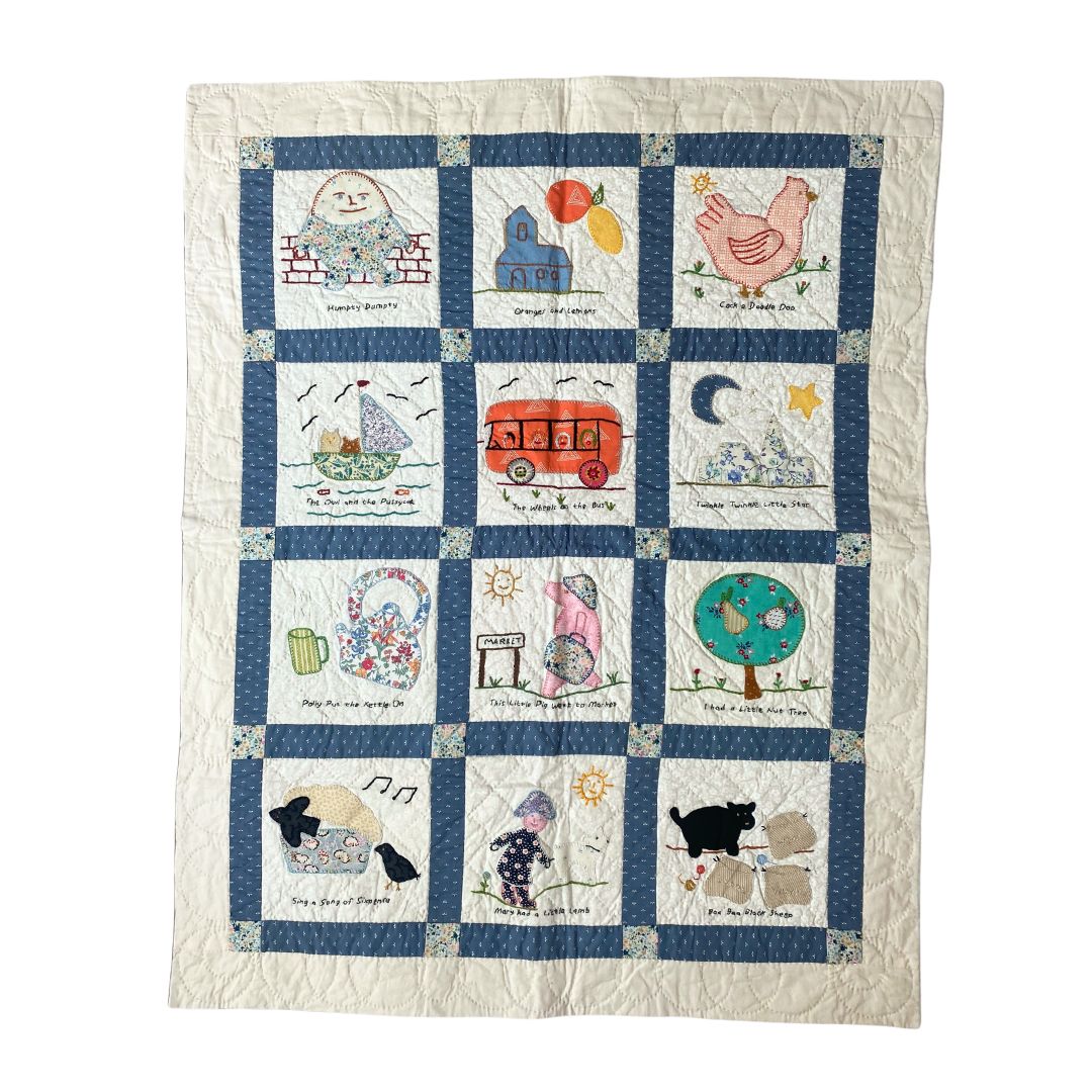 Children's Handmade Nursery Rhyme Quilt | Fine Cell Work