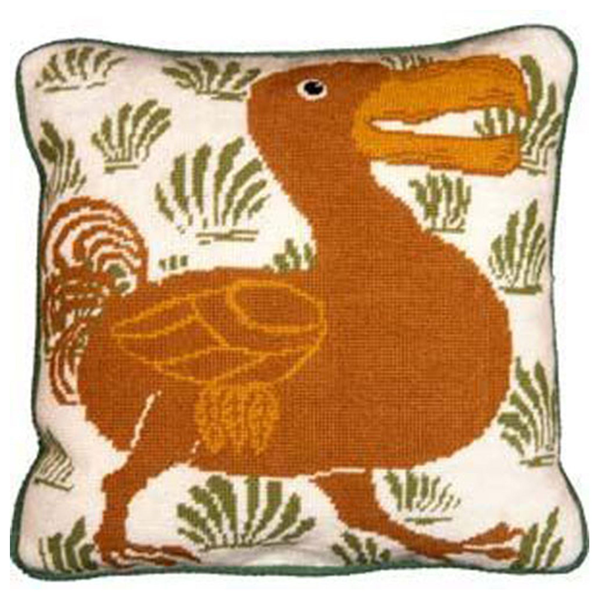 De Morgan Dodo Needlepoint Cushion Kit Orange | Fine Cell Work